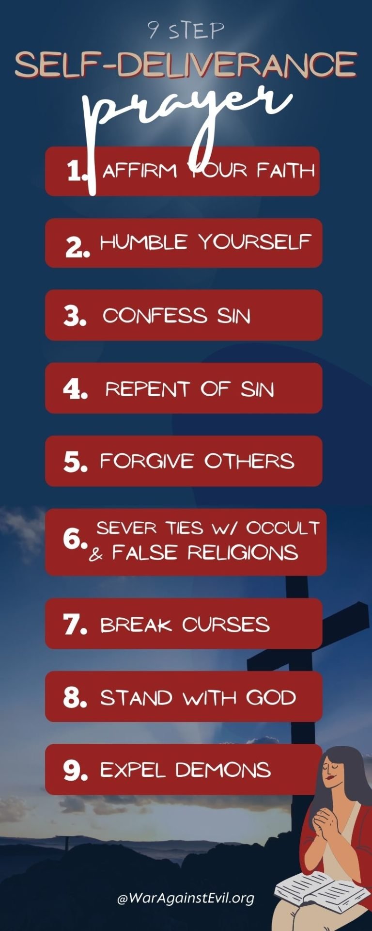 Self-Deliverance Prayer: 9 Steps to Freedom from Demons (Evil Spirits ...